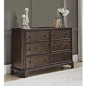 Signature Design by Ashley Adinton Traditional 6 Drawer Dresser, Brown