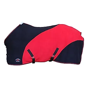 CHALLENGER 82" Horse Soft Fleece Cooler Contoured Exercise Blanket Liner Sheet Red BK 43F11