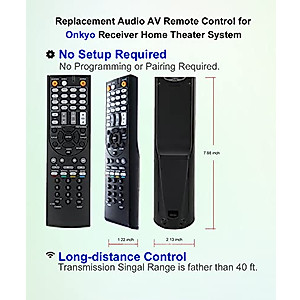 JISOWA Replacement for Onkyo Receiver Remote Control Universal TX-NR626 TX-NR636 RC-866M RC-764M TX-NR515 RC-879M RC-880M TX-SR506 RC-709M TX-SR606 RC-710M TX-SR607 RC-737M TX-NR525 TX-NR535 HT-R391