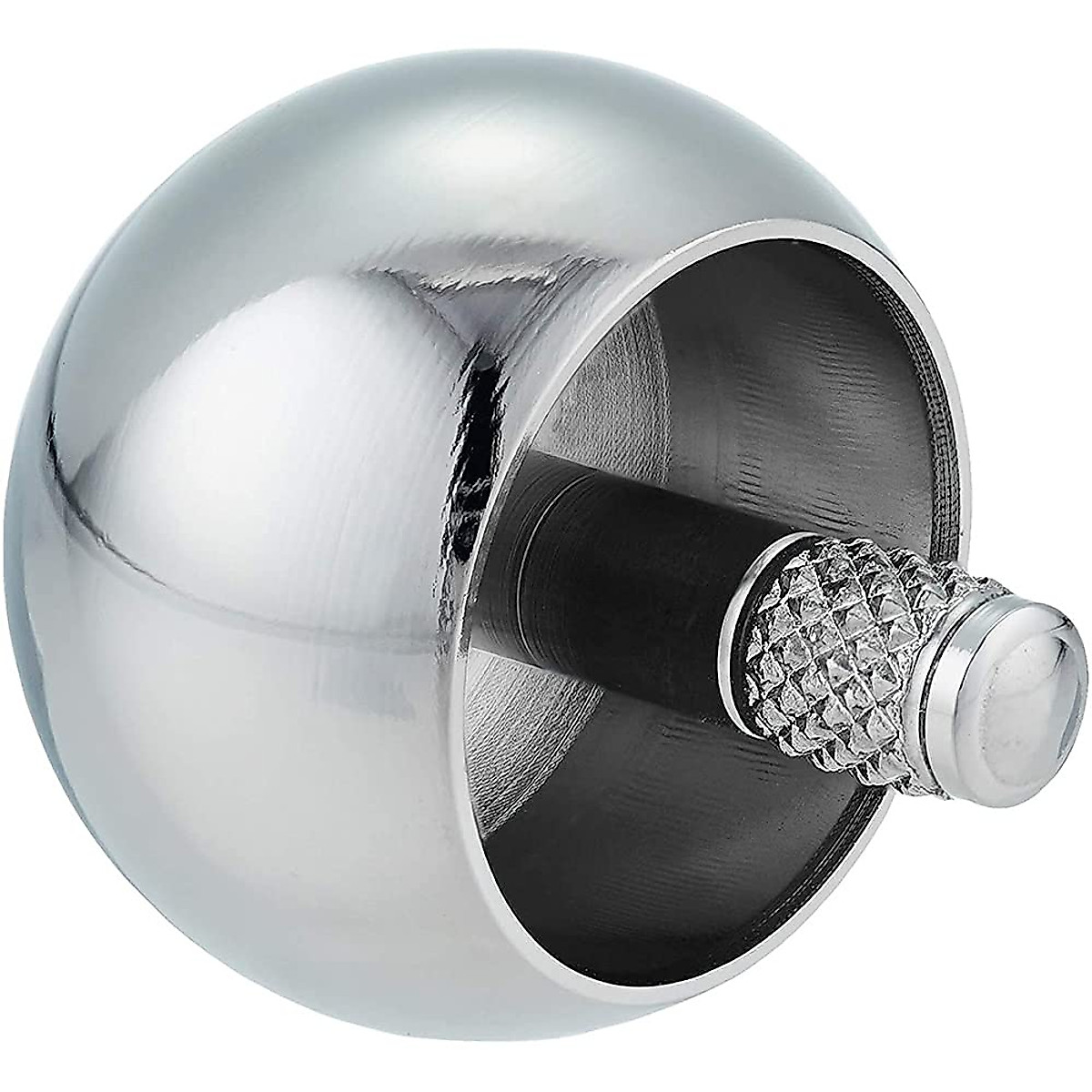 Pockety Tippe Top Metal Flip Over Top Stainless Steel Spinning Top Toy Gift, Silver