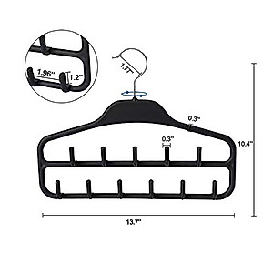 FairyHaus Belt Hangers 2Pack & Wooden Hangers 30 Packs Black