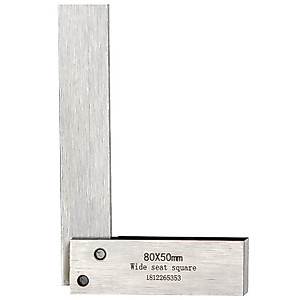 Machinist Square Precision Engineer Wide Seat Square 90 Right Angle Ground Hardened Steel Angle Ruler 3.2 x 2 Inch