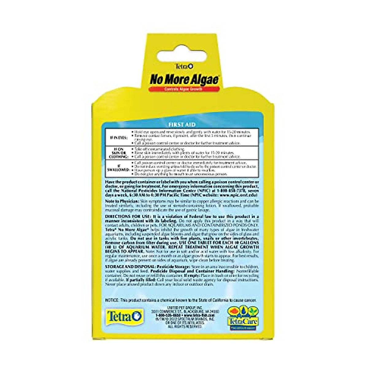 Tetra No More Algae Tablets, 8 tablets, Controls Algae in Aquariums