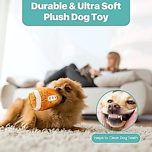 Ethical Plush Football Dog Toy, 4-1/2-Inch