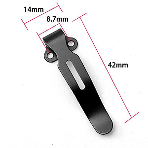 TorSor 2 Pack Deep Carry Pocket Clip Stainless Steel Folding Knife Back Clips for Knife 515 535 Series Practical Waist 2 Hole Support Stand Grip DIY Outdoor Accessories Tool