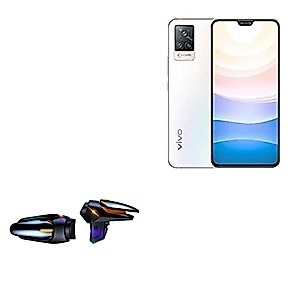 BoxWave Gaming Gear Compatible With vivo S9 - Touchscreen QuickTrigger Auto, Trigger Buttons Autofire Gaming Mobile FPS - Jet Black