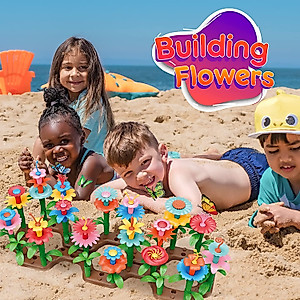 ROATEE 76PCS Toddler Toys, Garden Building Toy Kits for 3 4 5 6 7 Years Old Kids, Preschool Educational Activity Toy, Indoor and Outdoor Stacking Game Gifts for Children's Birthday and Christmas