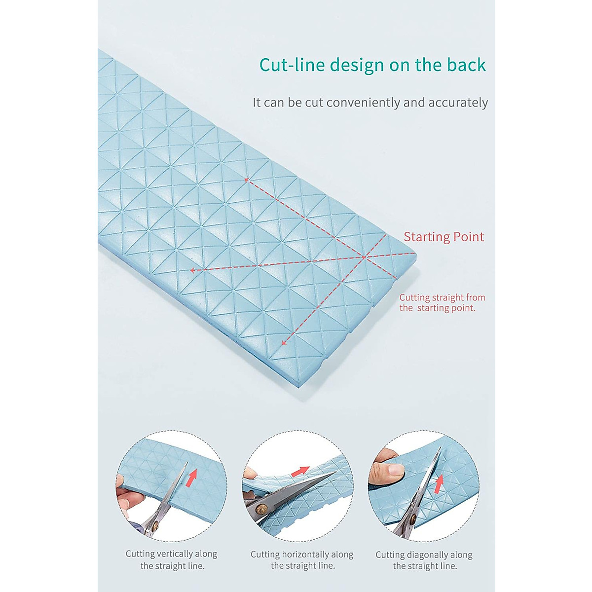 MeiGaoXin Baby Proofing Rubber Foam Corner & Edge Protectors Guards Fireplace Furniture Safety Bumper for Child Proof, 3.3ft（40inch） x 2pcs,Blue