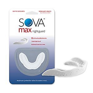 SOVA Max Night Guard - 2.4mm Thin - Custom-Molded Fit - Protects Against Nighttime Teeth Grinding & Clenching - FSA/HSA Eligible - Odor & Taste Free - Remoldable Up to 20 Times - Non Toxic