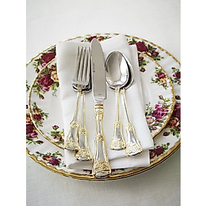 Royal Albert Old Country Roses 20-Piece Flatware Set, Golden