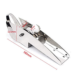 ISURE MARINE AISI 316 Stainless Steel Hinged Self-Launching Bow Anchor Roller with pivoting Dual-Roller 23'' for Marine Yacht Docking Accessories