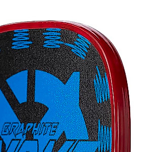 Onix Graphite Evoke Tear Drop Pickleball Paddle Features Tear Drop Shape, Polypropylene Core, and Graphite Face, Blue