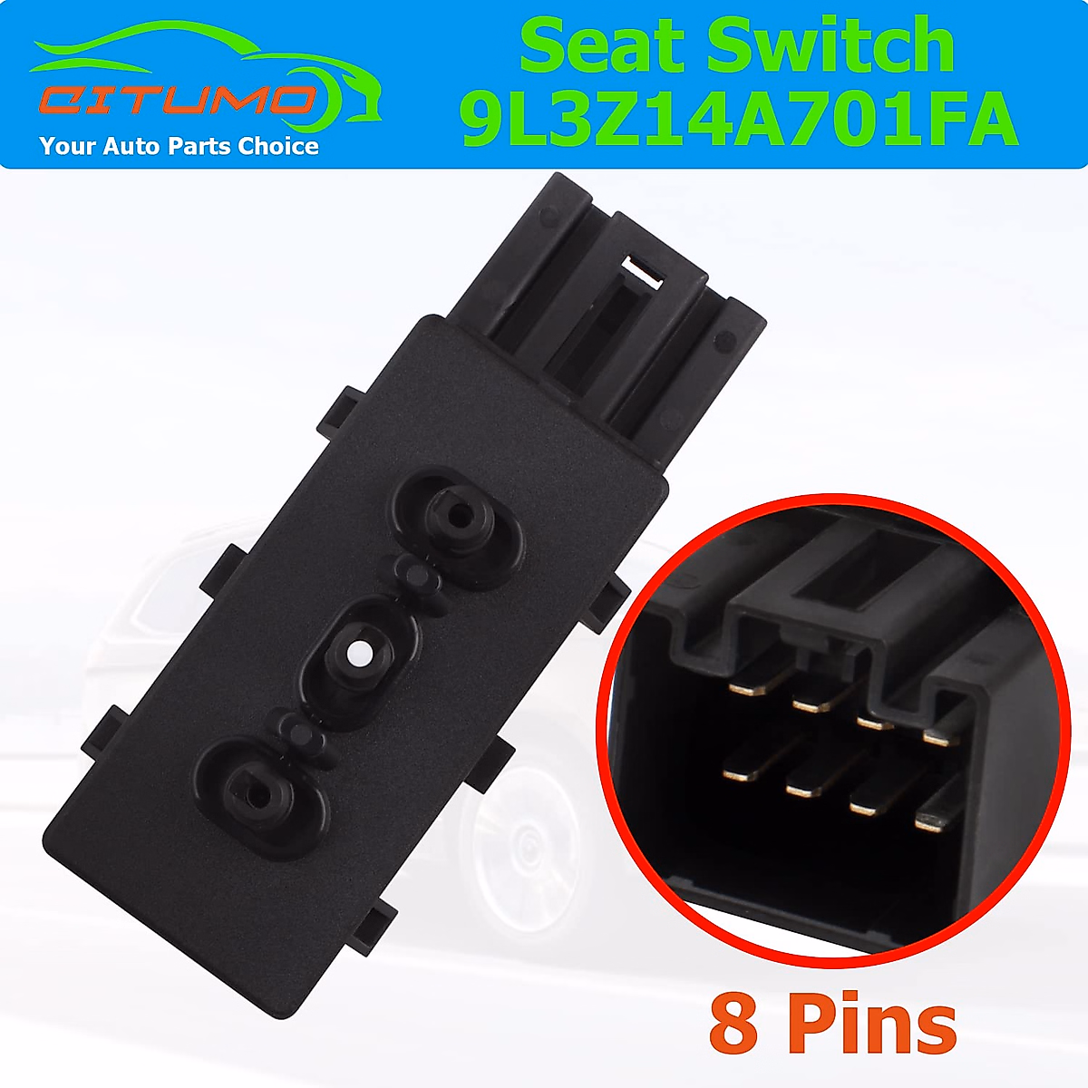 9L3Z14A701A 6-Way Power Seat Adjuster Replacement for Mustang Edge Escape Expedition Seat Switch Replace OE PSW5