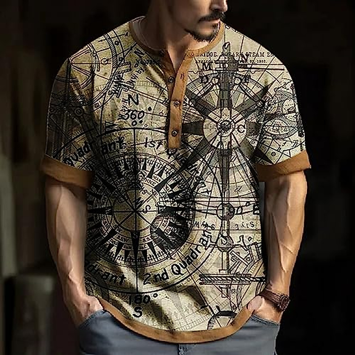 Mens Henley Short Sleeve Mens Long Sleeve Henley Henley Tee Shirts for Men Men Henley Short Sleeve Henley Shirts Mens Henley Shirts, White Shirts for Men Mens Cream Shirt(6-Khaki,3X-Large)