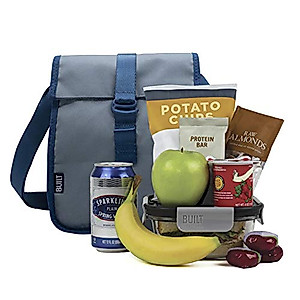 BUILT Crosstown Stain Resistant Insulated Lunch Bag with Adjustable Shoulder Strap Citadel 5269922