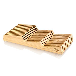 Cangshan 503831 Bamboo In-Drawer 15-Slot Knife Organizer