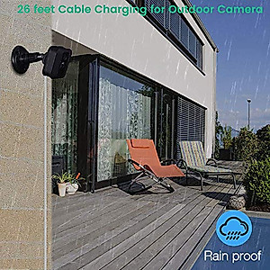 Smays 26ft Power Extension Cable Compatible with Wyze Cam, Zmodo, Blink Mini, Oculus Go, Kasa Cam, Yi Home Security Camera in Outdoor Indoor, Long Micro USB Cord White