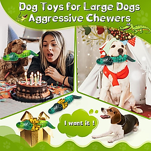 Jeefome Large Dog Chew Toys: 2 Packs Indestructible Dog Toys for Aggressive Chewers - Tough Dog Toys for Large Breeds