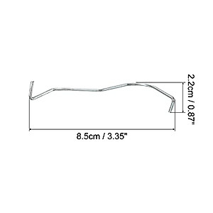 PATIKIL 3.3x0.9 Cage Door Hook, 25Pcs Stainless Steel Durable Singe Wire Water Pipe Latch Hook for Locking and Fixing Rabbit Pig Poultry Cage, Silver