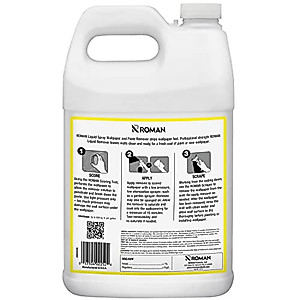 Roman Wallpaper Remover Liquid, Contractor Strength Wallpaper Stripper and Adhesive Remover, Unscented, Non-Staining, Clear, PRO-496 (1 Gallon, 300 Sq. Ft.)