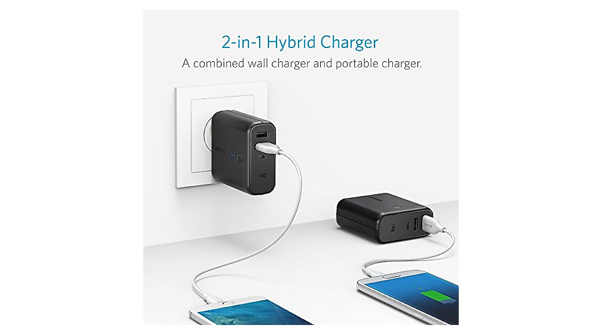 Anker PowerCore Fusion 5000 – Portable 2-in-1 Charger for Fast Charging