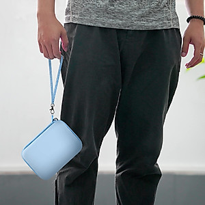 Case Compatible with NIIMBOT D11 Label Printer，Carrying Bag Storage Holder for Mini Smart Label Maker Label Printer Machine and Paper (Blue)