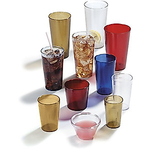 Carlisle FoodService Products Stackable Plastic Tumbler, 16 Ounce, Clear, (Pack of 24)