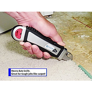 Smithline Heavy-Duty Professional Grade 25mm (1-inch) Large Utility Knife Retractable Razor Box Cutter Snap-off SK2 blades