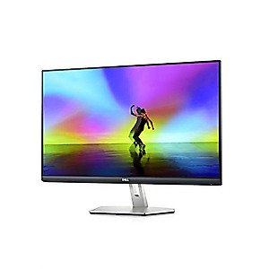 Dell S2721H 27 Inch Full HD 1080p, AMD FreeSync IPS Ultra-Thin Bezel Monitor, Built-in Speakers, Silver, Black