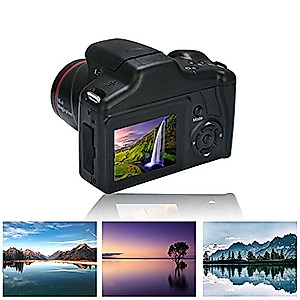 NORK Digital SLR Camera, Portable Anti-Shake Vlogging Camera, 2.4 in TFT LCD Screen 1080P Video Camera, Built-in Microphone, HD 16X Zoom, 5MP CMOS Sensor, Black