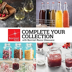 Bormioli Rocco 6-Pack YPSILON Cocktail Glasses set - 8.5 Ounce, Bar Glass, Stemless Martini Glasses for All Alcoholic Beverages like Margarita, Manhattans, Bourbon, Vodka, Gin, Lead-Free Whiskey Glass