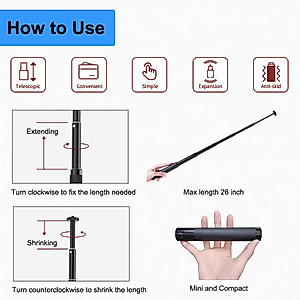 JCWINY 30" Tall Webcam Stand Tripod Extendable Desktop Tabletop Webcam Tripod Web Camera Mount Aluminum Desk Tripod Stand for Logitech Brio Webcam C925e C922x C930e C922 C930 C920 C615 iPhone Camera