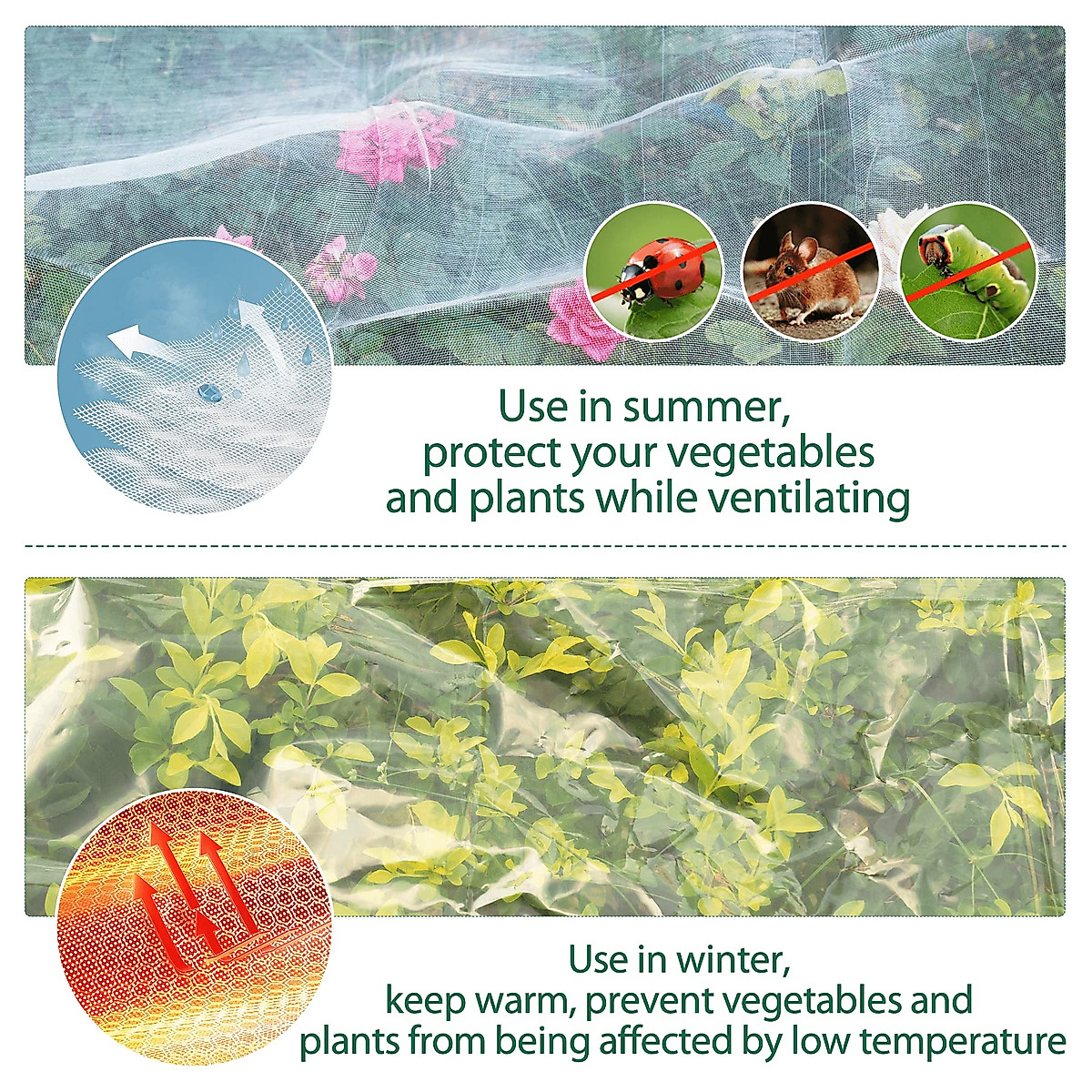 POTEY Raised Garden Bed with Greenhouse Galvanized Planter Box with 2 Greenhouse Cover for Outdoor Gardening Garden Box for Fruit, Vegetable, Flower, Herbs and Strawberry Plant