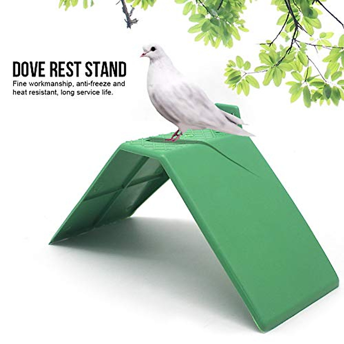 Ejoyous Pigeon Rest Stand-10pcs Plastic Small Plastic Bird Perch Dove Rest Stand Anti-Skid Perches Roost Frame for Bird Supplies (Green)