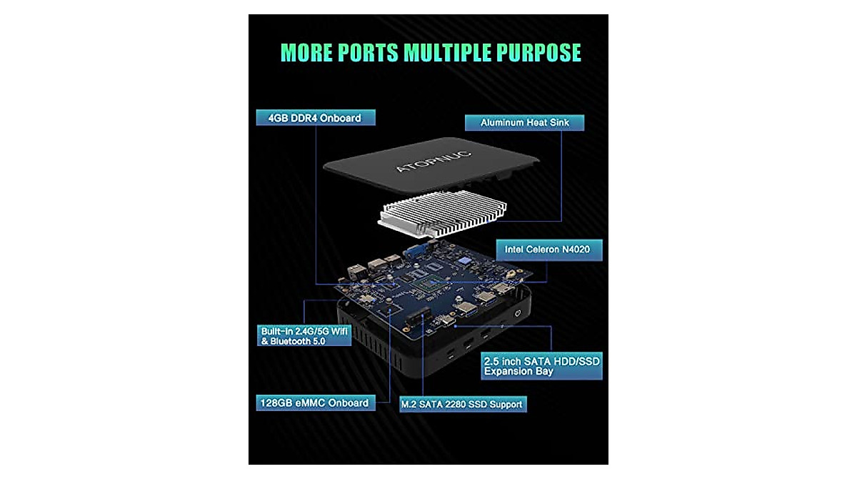 Compact Mini PC - Intel Celeron - 4K Support