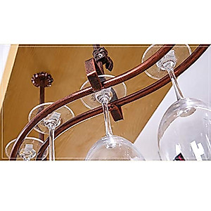 Wine Racks Metal Plug-in Wine Rack Creative Wrought Iron Wine Rack Hanging Wine Rack Wine Rack Goblet Holder Glassware Rack Cup Holder (Color : C1, Size : 82 * 23cm)