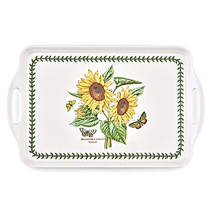 Pimpernel Botanic Garden Collection Large Handled Tray | Serving Tray for Lunch, Coffee, or Breakfast | Made of Melamine | Measures 18.9" x 11.6" | Dishwasher Safe