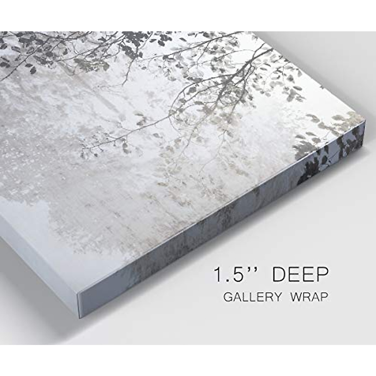 WEXFORD HOME Landscape Canvas Wall Art Abstract Floral Forest Modern Pictures Artwork Decoration for Living Room Kitchen Bathroom Office, Ready to Hang, taupe soft reflection, 32x48