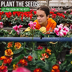 Pressure Compensating Drippers (Pack of 100) - 1L/h Flow Rate by- Ideal for Home Gardens, Orchards, and Greenhouses