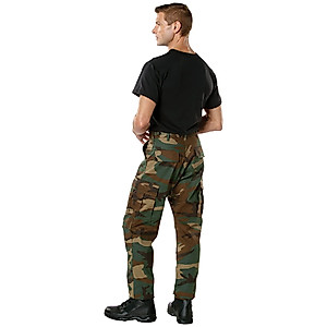 Rothco Tactical BDU Pants (US, Alpha, Small, Regular, Long, Woodland Camo)
