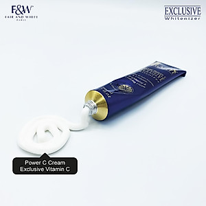 Fair and White Exclusive, Skin Brightening Cream with Vitamin C | 1.7 Fl oz / 50g | Reduce Appearance of Fine Lines & Wrinkles - with Glycerin and Castor Oil, For Face & Body