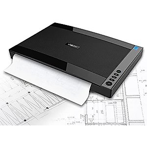 VIISAN 3120 A3 Large Format Flatbed Scanner, 1200 DPI, Scan 12" x 17" in 8 sec, Frameless, Auto-Scan, Document & Photo & Book Scanner, Design for Library, School and Soho. Supports Windows 11 & Mac