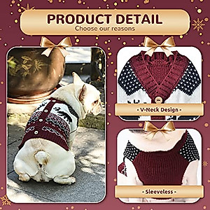 BAEJMJK Dog Christmas Sweater Xmas Pet Dog Turtleneck Clothes for Small Medium Large Dogs Soft Warm Puppy Cat Knit Jumper Dog Outfits Dog Pullover for Fall Winter Red Elk（A,2X-Large）