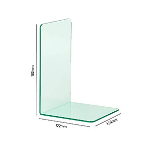 4pcs Colorful Book Ends for Shelves, Heavy Duty Book Ends and Desktop Organizer, Plastic Acrylic Bookends Pair Organizer Bookshelf Decorative Bedroom Library Office School Supplies Stationery Gift