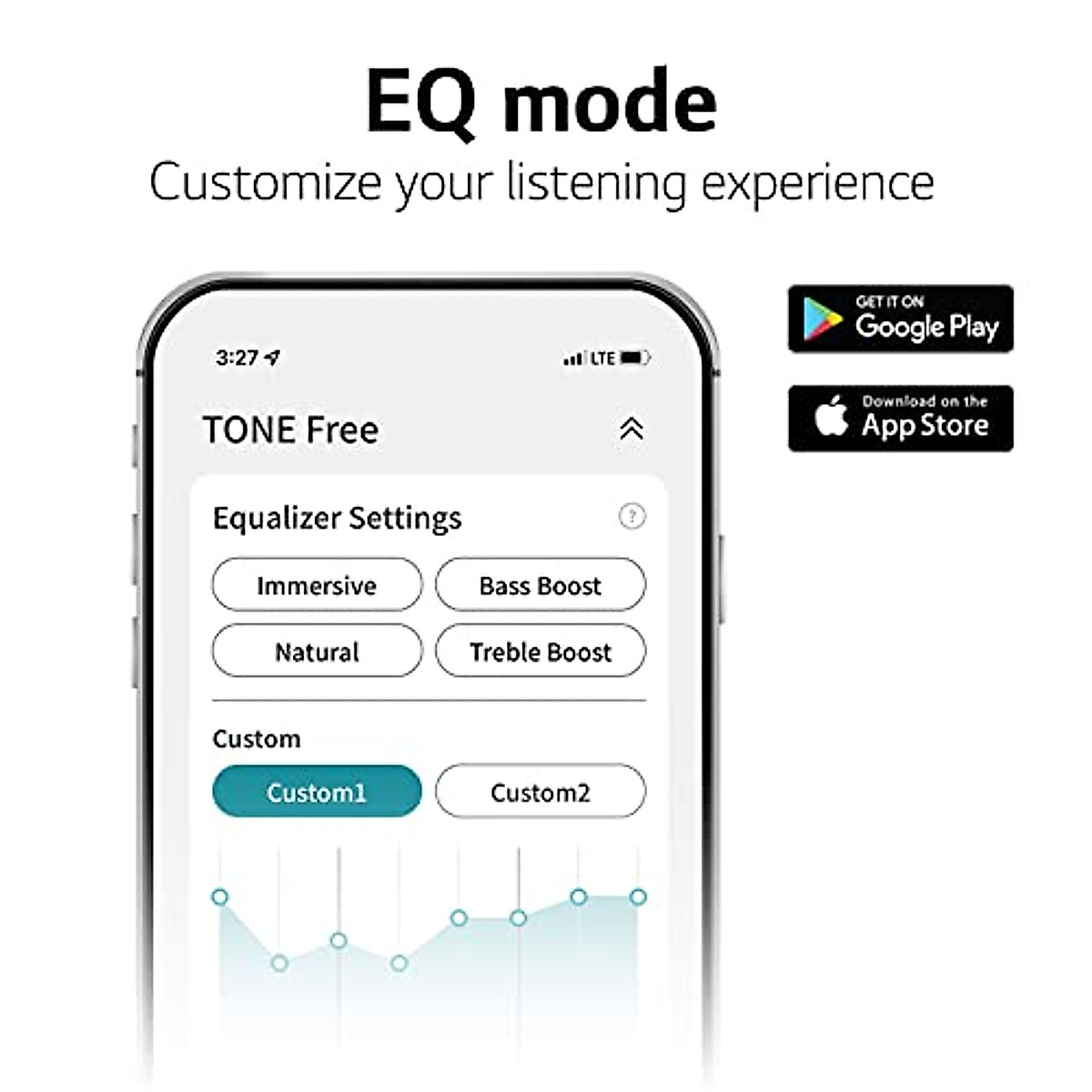 LG TONE Wireless Stereo Headset with Retractable Earbuds NP3, Black, Small