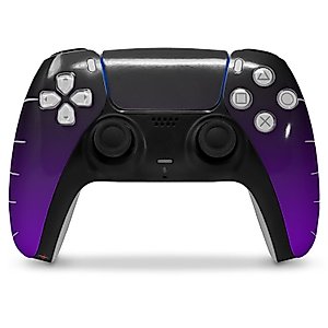WraptorSkinz Skin Wrap compatible with Sony PS5 DualSense Controller Smooth Fades Purple Black (CONTROLLER NOT INCLUDED)