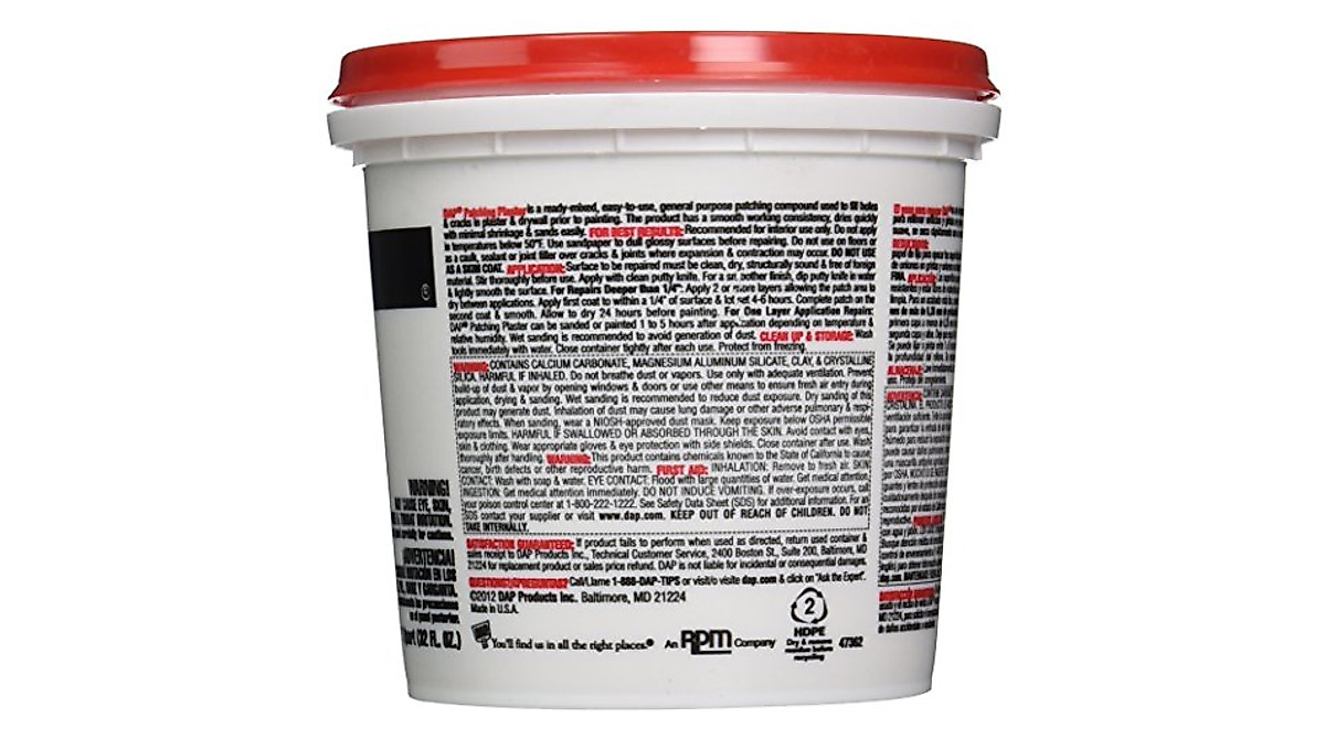 Dap White Patching Plaster 32 oz for Drywall & Plaster Repairs