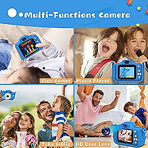 KeBuLe Kids Camera for Girls and Boys,Children Camera Digital Video, Kids Camera 2.0 Inches Screen 20.0MP Video, 32GB SD Card Include, Kid Toys Gift for Birthday, Chrismats Gift for 3-12 Years Old