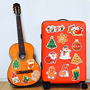 Christmas Stickers 100 PCS, Cute Vinyl Waterproof Cartoon Stickers for Kids, for Stationery, Luggage, Skateboard, Guitar, Laptop, Computer, Teaching Rewards