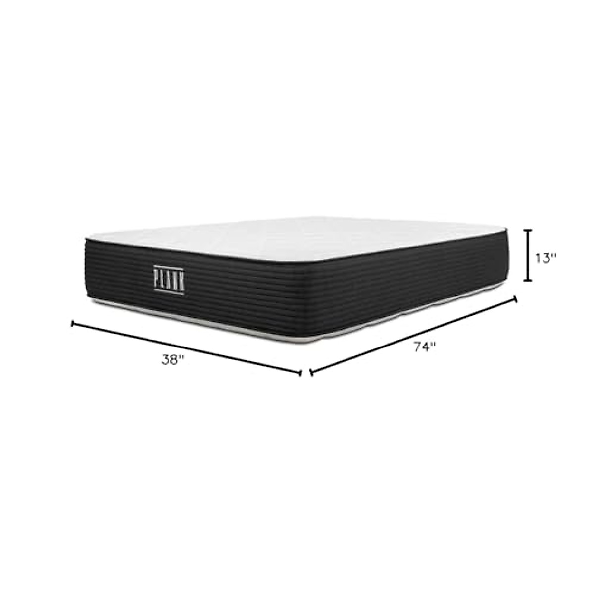 Brooklyn Bedding Plank Firm Luxe Twin Mattress |Two-Sided TitanFlex Firm/Ultra Firm Technology |Cooling Top |10 Year Warranty